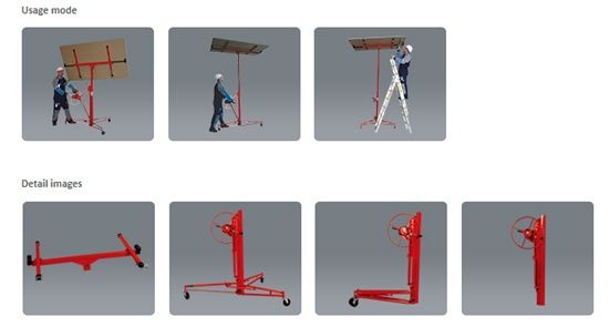 Drywall Tools Panel Hoist Gypsum Board Lifter Lift with CE